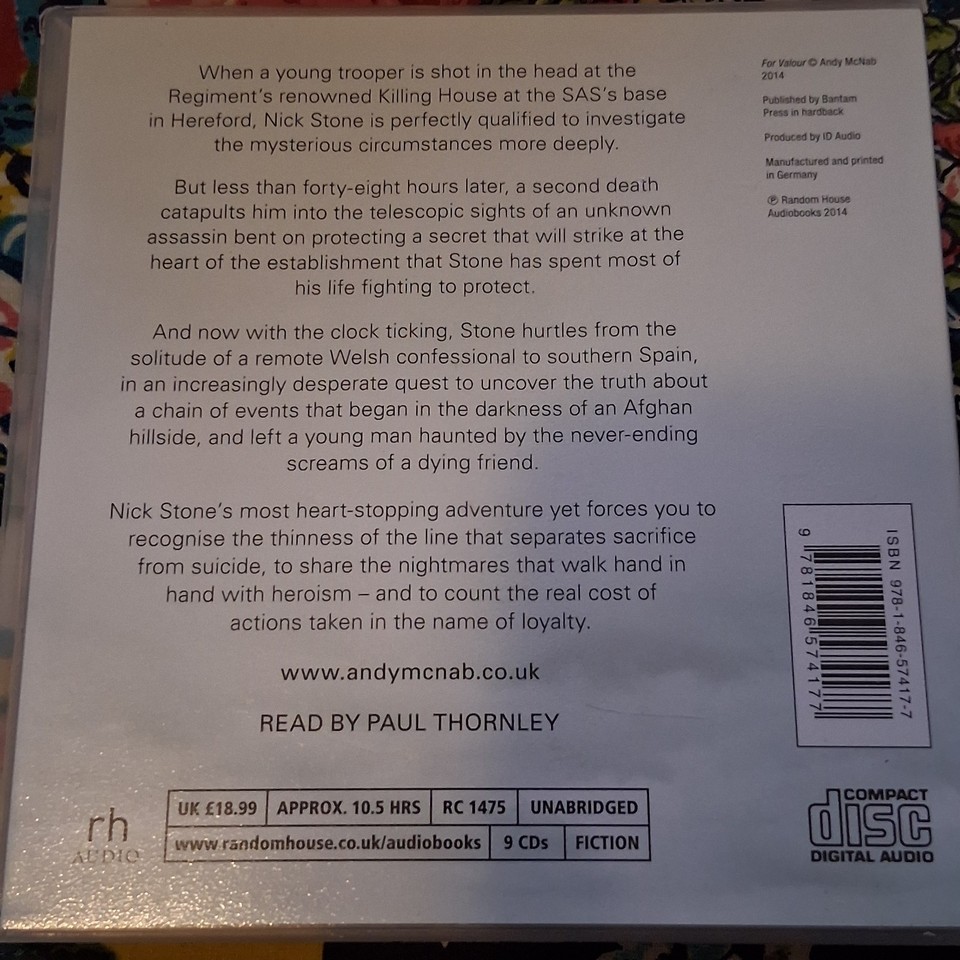 8 CD AUDIOBOOK ANDY MCNAB CHRIS RYAN PATRICK BISHOP MILITARY SAS ACTION ...