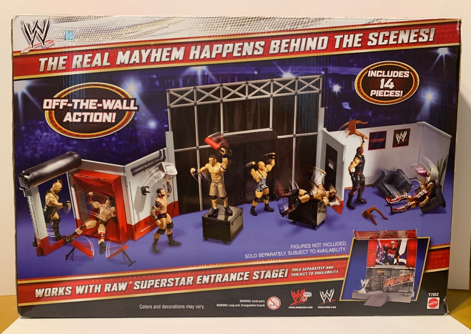 WWE Backstage Brawl Playset Wrestling Playset New Sealed Box Mattel ...