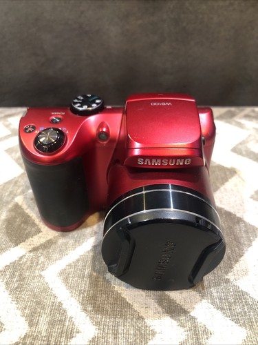 SAMSUNG MODEL WB100 HD DIGITAL CAMERA 16.2MP / 26x ZOOM in RED FULLY ...