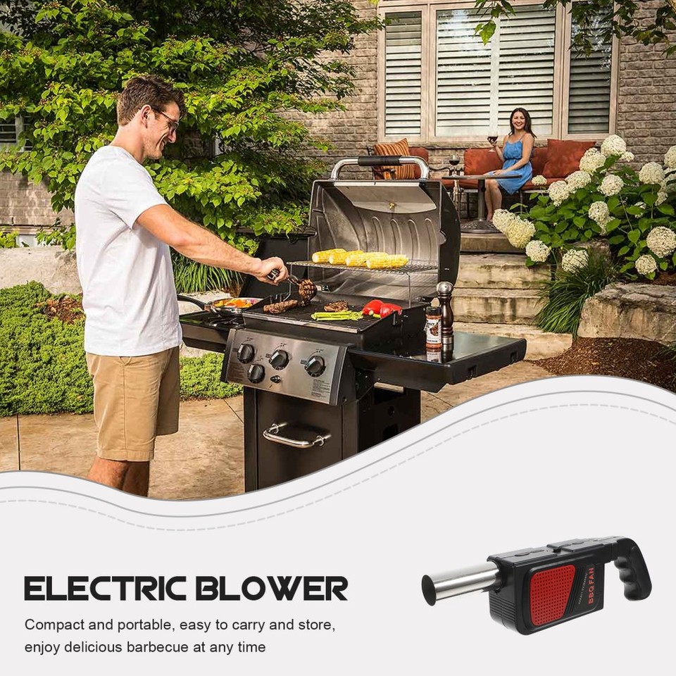 2 Pcs Bbq Fan for Fire Starting Handheld Vacuum Blower Bellows Tool ...