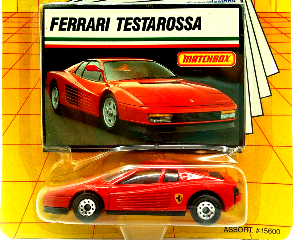 MatchBox FERRARI TESTAROSSA Red Offical Car and Driver Series I ...