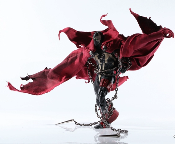 1/12 Scale Custom Deluxe Wired Red Cape Set for 6'' Mcfarlane Spawn(NO ...