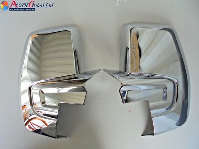 FORD TRANSIT CUSTOM CHROME WING MIRROR COVERS ABS 2012 ONWARDS 2 PIECE ...