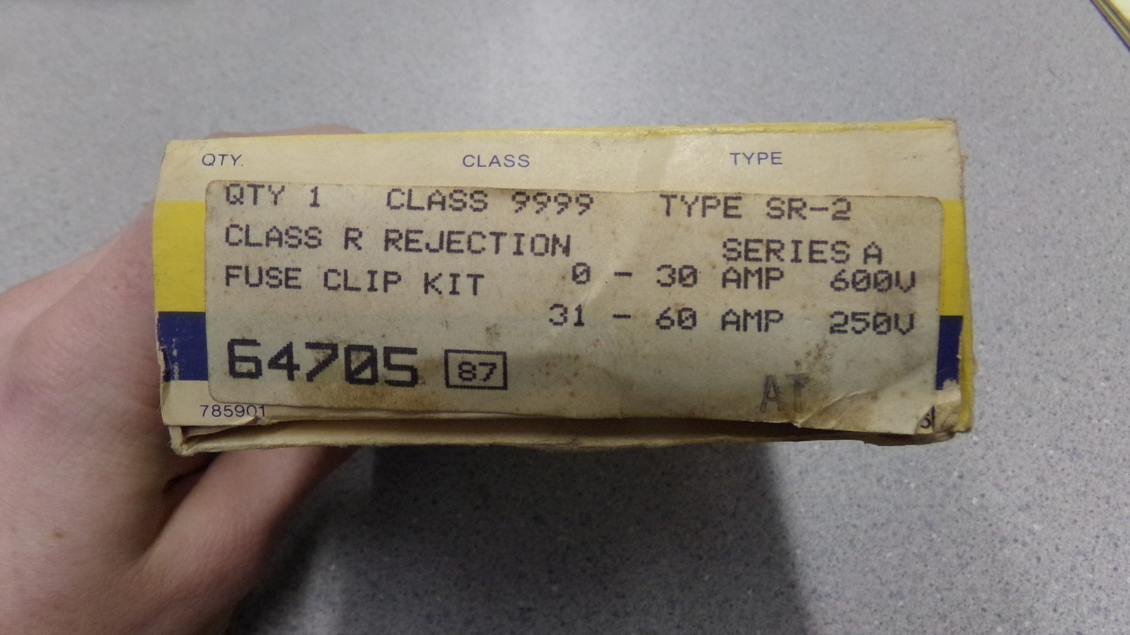 NEW Square D Class 9999 Type SR-2 Class R Rejection Fuse Clip Kit 64705 ...