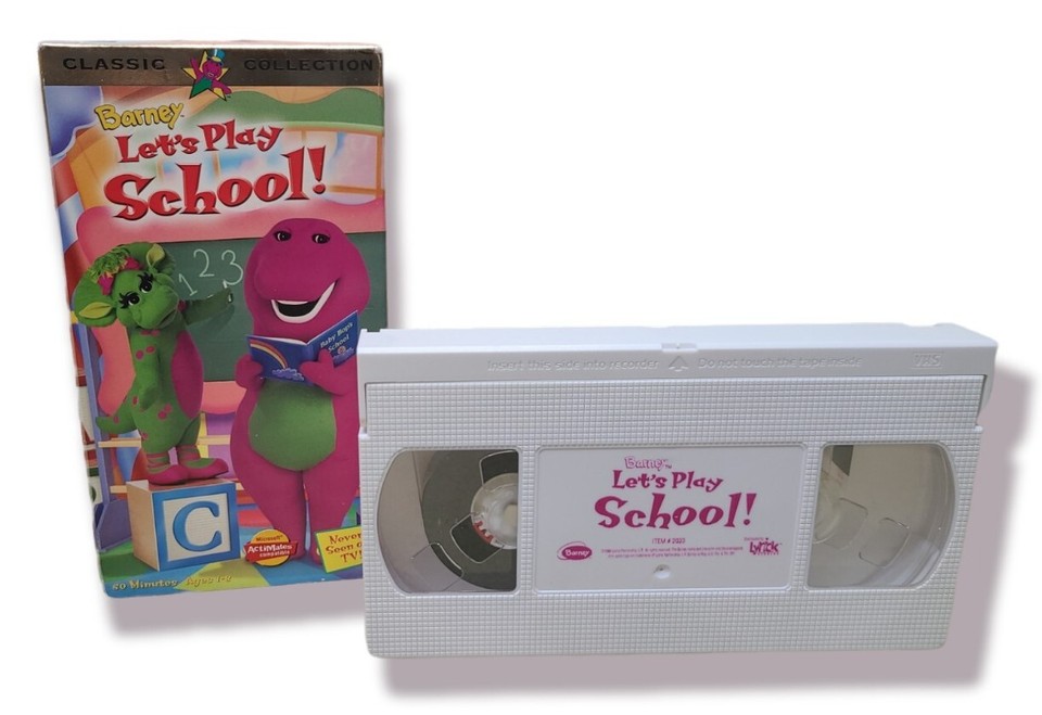 Barney Let’s Play School! VHS Video Tape Classic Collection Sing-Along ...