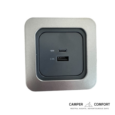 Campervan CBE/C-Line 12v USB-A & USB-C Charging Socket for Caravan ...