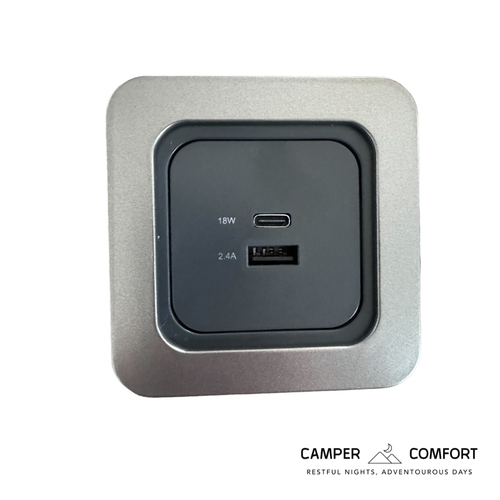 Campervan CBE/C-Line 12v USB-A & USB-C Charging Socket for Caravan ...