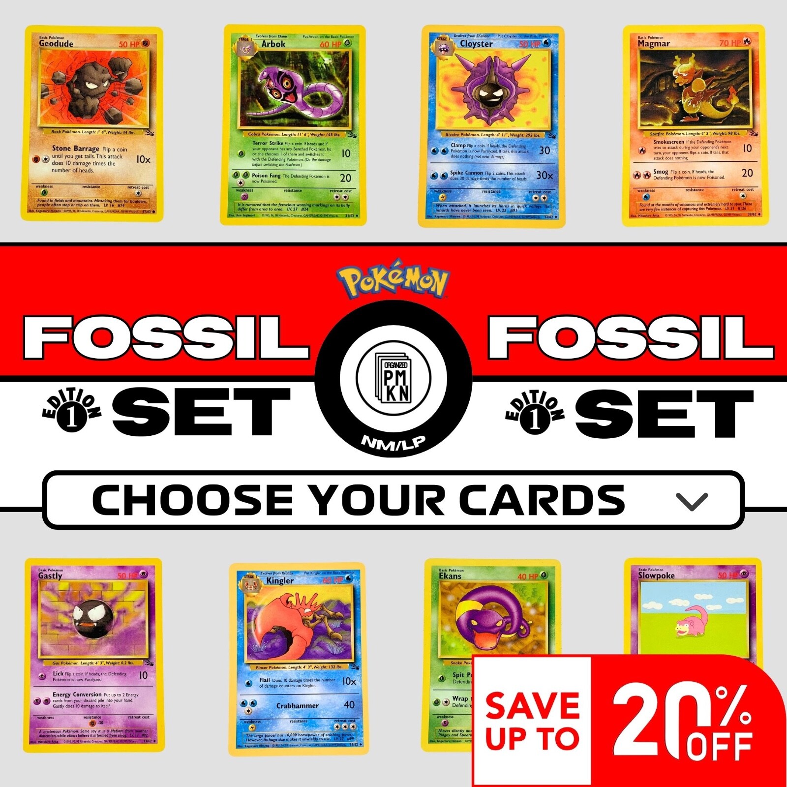 1999 Pokemon 1st Edition Fossil Set: Choose Your Card! | eBay