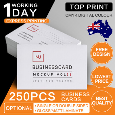 250 Business Cards [350gsm Business Card printing] | eBay Australia