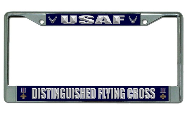 U.S. Air Force Distinguished Flying Cross Chrome License Plate Frame | eBay