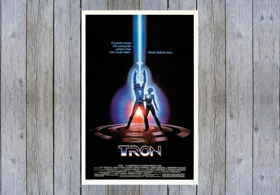 1982 Tron Vintage Movie Poster Print 24x16 STYLE A 9mil PAPER | eBay