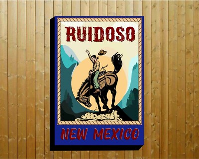 Ruidoso NM Rodeo Days a Poster or a Metal Tin Sign Broncs Bull Roping ...