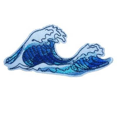 The Great Wave style Iron On Patch Sew on transfer Art Waves patch ...