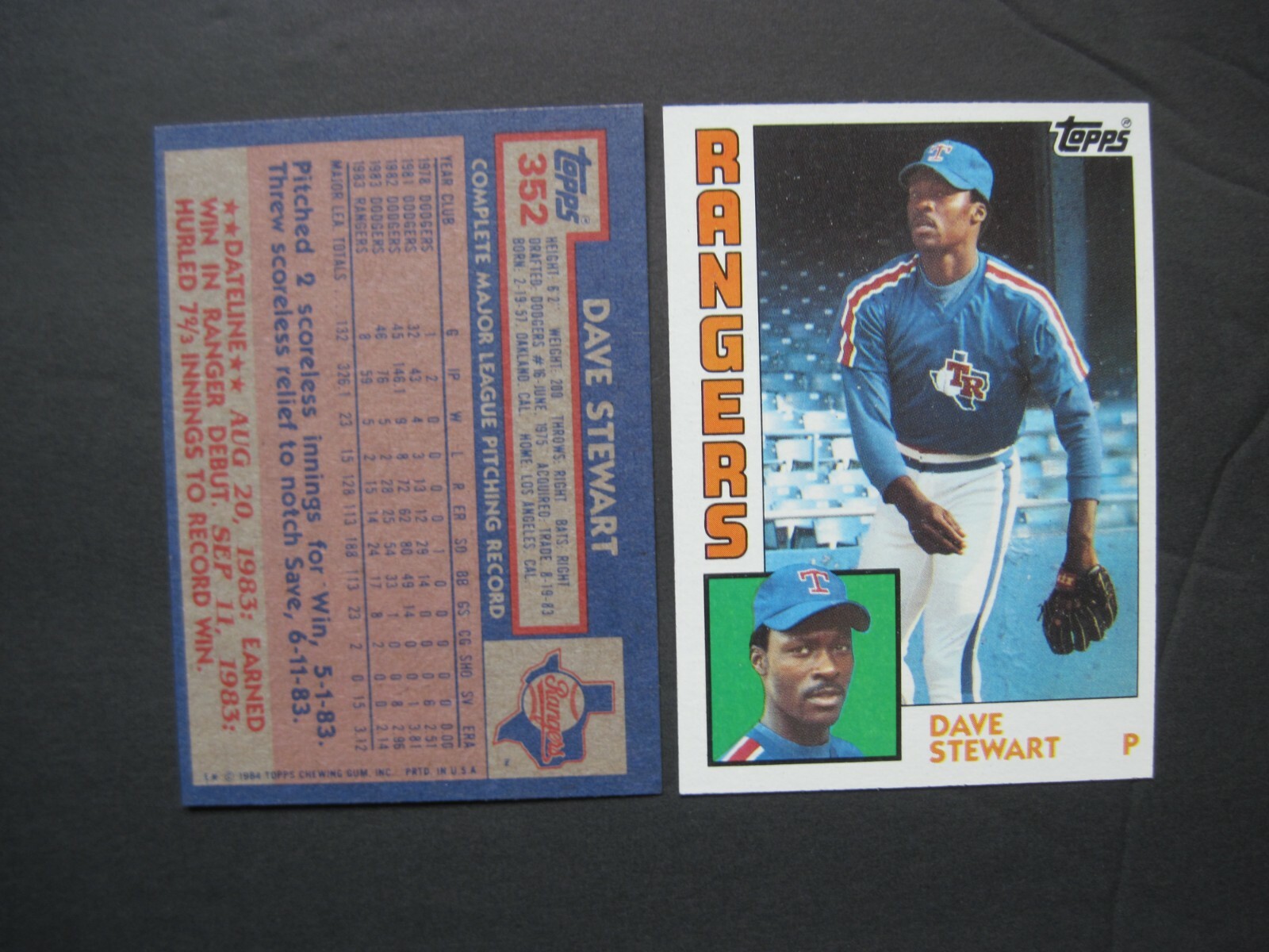 DAVE STEWART CARDS Your Pick TOPPS Fleer Donruss UpDeck 1982 Rookie ...