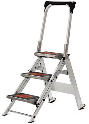 Little Giant 10310B A Jumbo Aluminum 3 Step Safety Step Stool ...