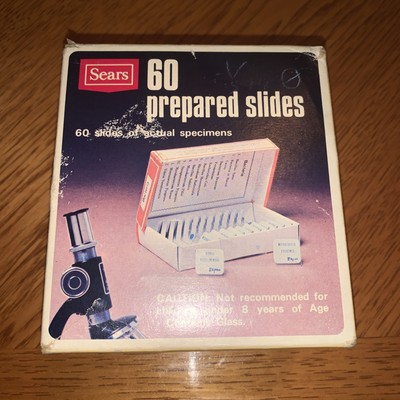 Vintage Sears 60 Prepared Slides 49-24037 Labeled Educational Actual ...