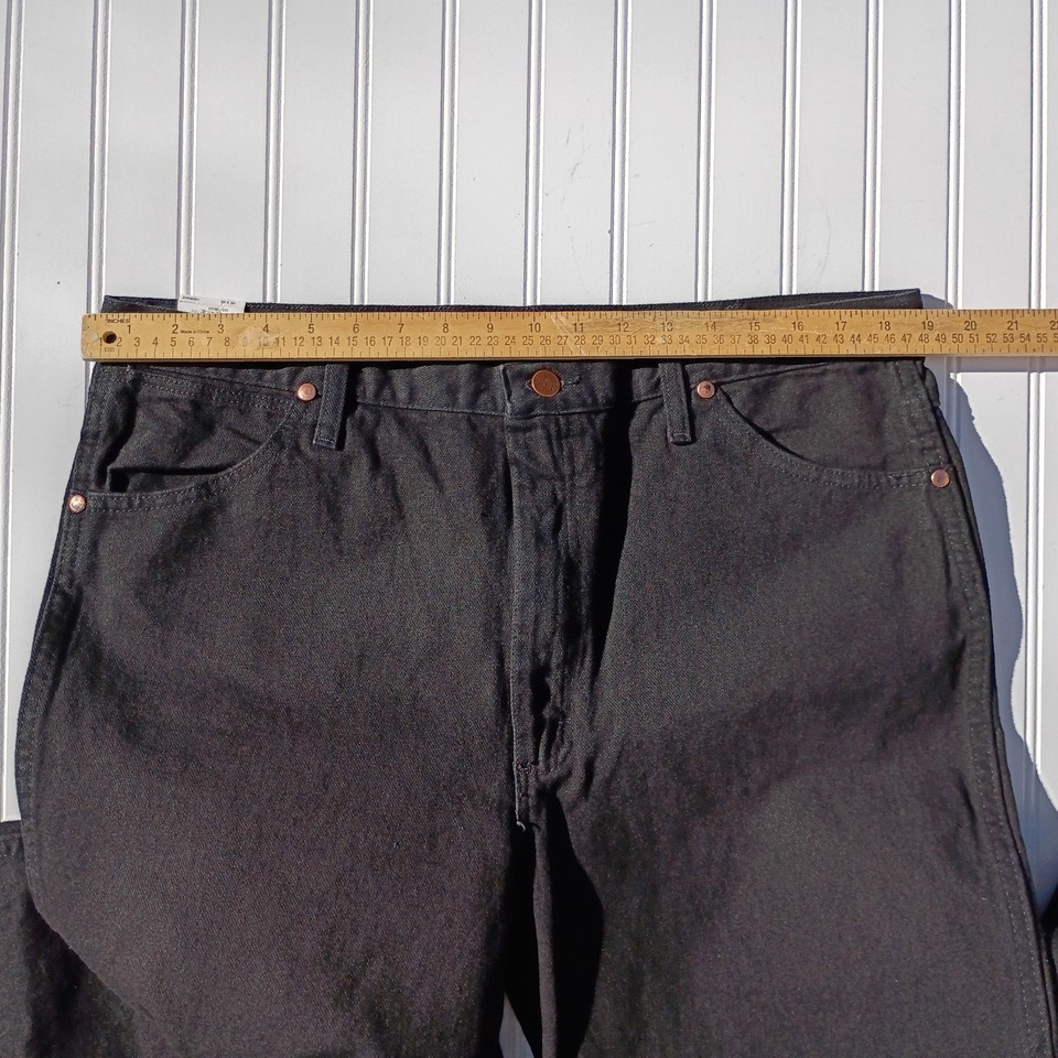 WRANGLER Cowboy Cut Jeans Men's 38 x 30 Black Denim 936 Slim Fit 936WBK ...