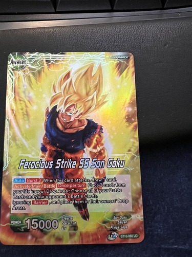 Ferocious Strike SS Son Goku Foil Dragon Ball Super Card Game 1st ...