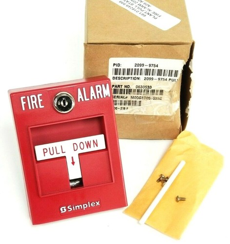 NIB TYCO SIMPLEXGRINNELL 2099-9754, 20999754 FIRE ALARM PULL STATION P ...