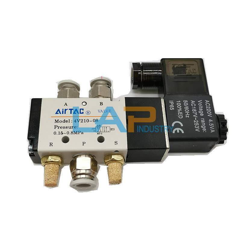 1Pcs New For AirTac solenoid valve 4V210-08B AC220V 0.15-0.8Mpa AC187V ...