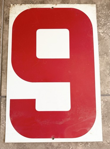 VINTAGE METAL GAS STATION PRICE NUMBERS TIN SIGN CARD DOUBLE SIDED 6/9 ...