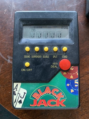 Gift Asylum LCD Electronic Blackjack 21 Handheld Poker Game Works Great ...