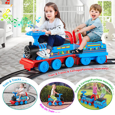 Electric 6V Kids Ride On Train 1-3years Toddler Toys Tracks+Whistle ...