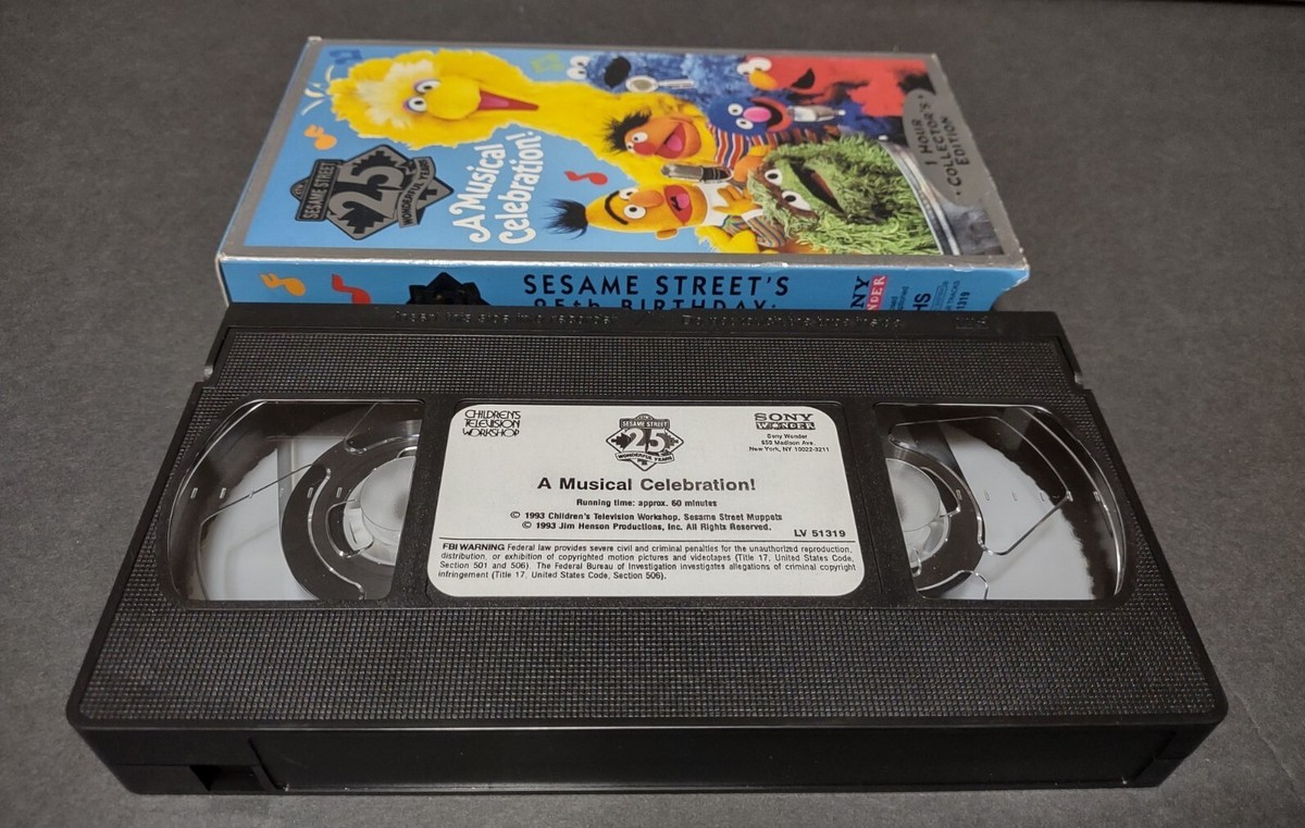 Sesame Street 25th Birthday A Musical Celebration Vhs Ebay
