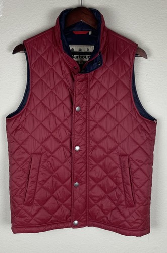 BARBOUR Ampleforth Gilet Mens Quilted Vest Red Size Medium M | eBay