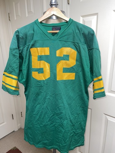 VTG 60s Red Fox #52 Green Football Jersey Sz L Oregon Ducks? Green Bay ...