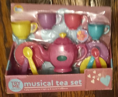 Kids Stuff 13 Piece Musical Tea Set Lights & Sounds Fun Enjoy😊 | eBay