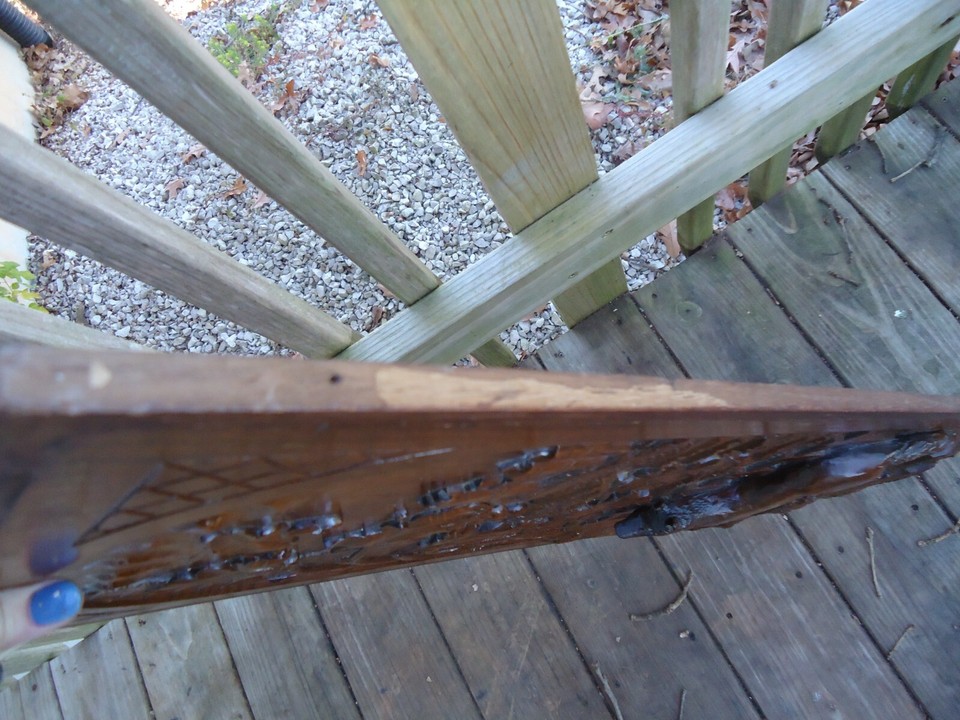 VTG Hand Carved Wood Relief Wolf Fox Castle Grapes Wall Panel Hardwood ...