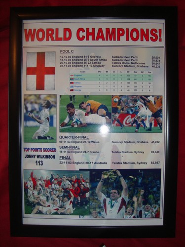 England Rugby Union World Cup winners 2003 - framed print | eBay UK