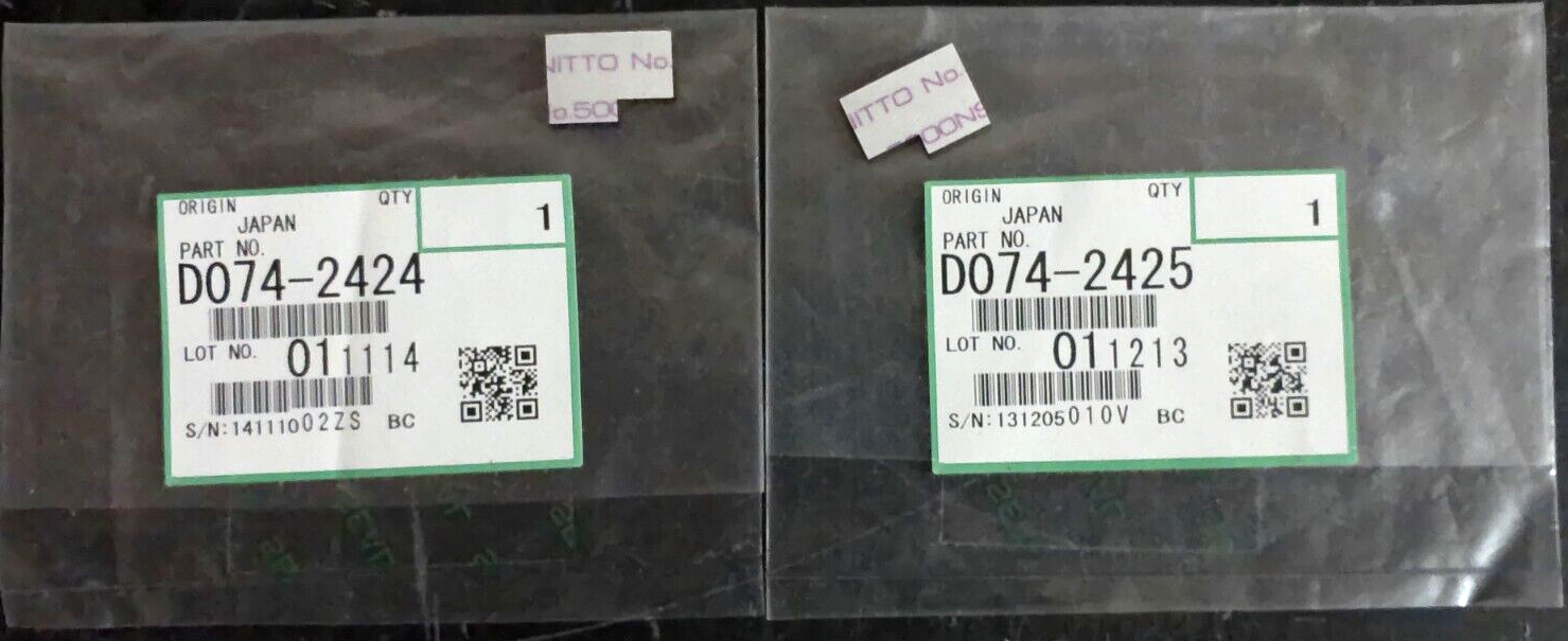 2 GENUINE RICOH SAVIN LANIER D074-2424 D074-2425 Front/Back Cleaning ...