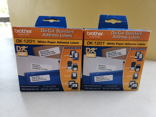 2 PACK Brother Label DK-1201 Standard Address Labels 400 Per Roll | eBay