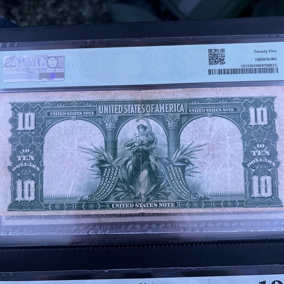 1901 $10 Legal tender Fr#121 PMG-25 Buffalo Note | eBay