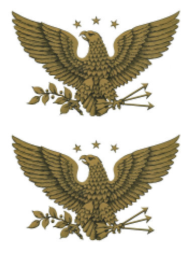 Vintage Image Patriotic Gold Early American Eagle Large Transfers ...