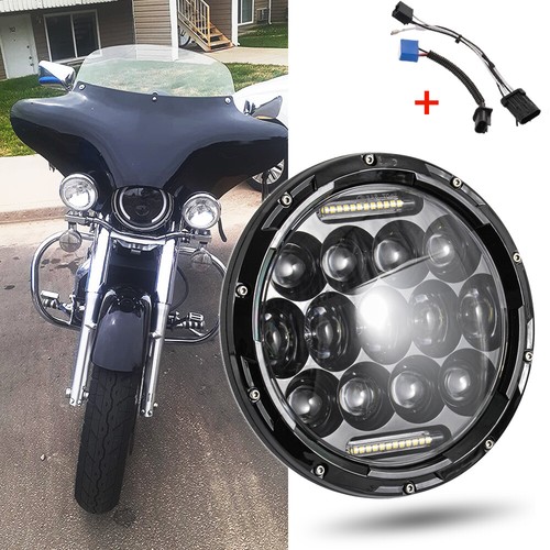 7" LED Round Headlight DRL Hi/Lo For Honda Shadow Sabre VT 1100 750 ...