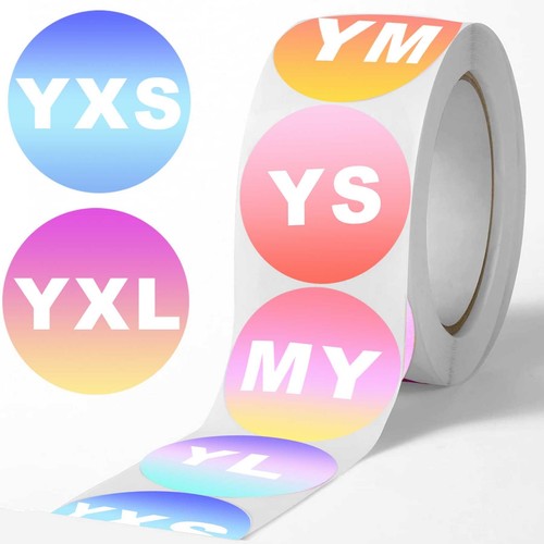 1000 Pcs Youth Clothing Size Stickers Clothing Size Stickers Labels - 1 ...