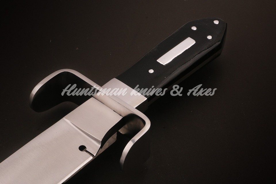 Coffin Handle Hell Belle's BOWIE Replica In Black Micarta Sharp Swedge ...