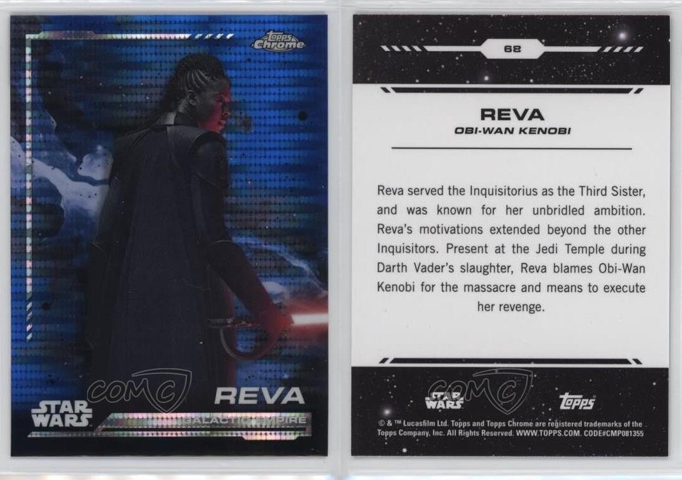 2024 Topps Chrome Star Wars Blaster Blue Pulsar Refractor Reva #68 11j3 ...