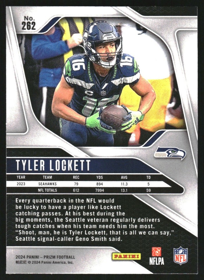 2024 Panini Prizm Football Trading Card #262 Tyler Lockett | eBay