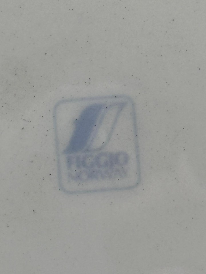 Figgjo Flint Norway mid-century large porcelain ship plate 1866 , blue ...