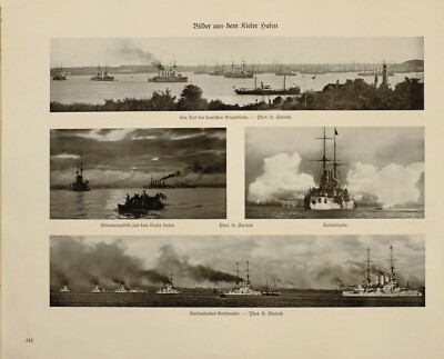 1916 WWI WW1 PRINT FROM GERMAN MAGAZINE KIELER HAROUR OUTPOST SQUADRON ...