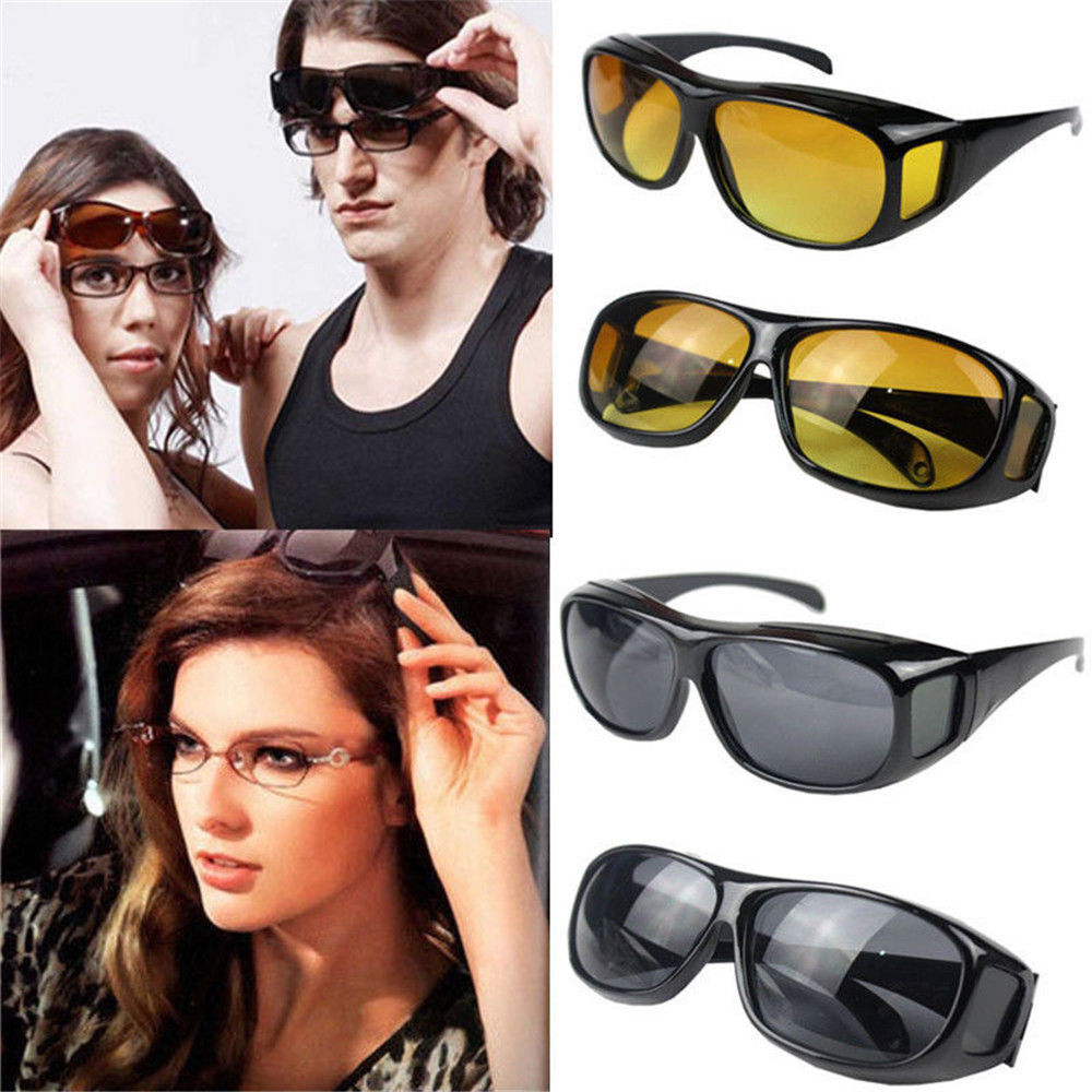 Night Vision Driving Anti Glare Hd Glasses Uv Wind Protection