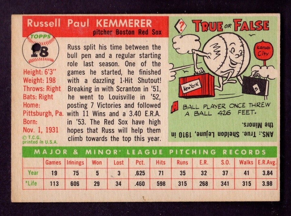 1955 Topps Baseball Cards Different #s Pick 1 You Want VERY NICE BUT ...