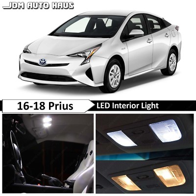 12x White Interior LED Lights Bulb Package Kit Fits Toyota Prius Prime ...