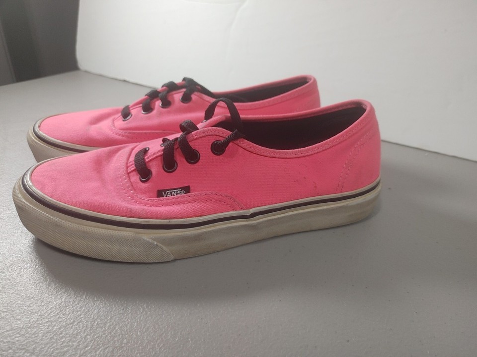 🔥 VANS Authentic Neon Hot Pink Bright Sneakers Sz 6 Women's shoes | eBay