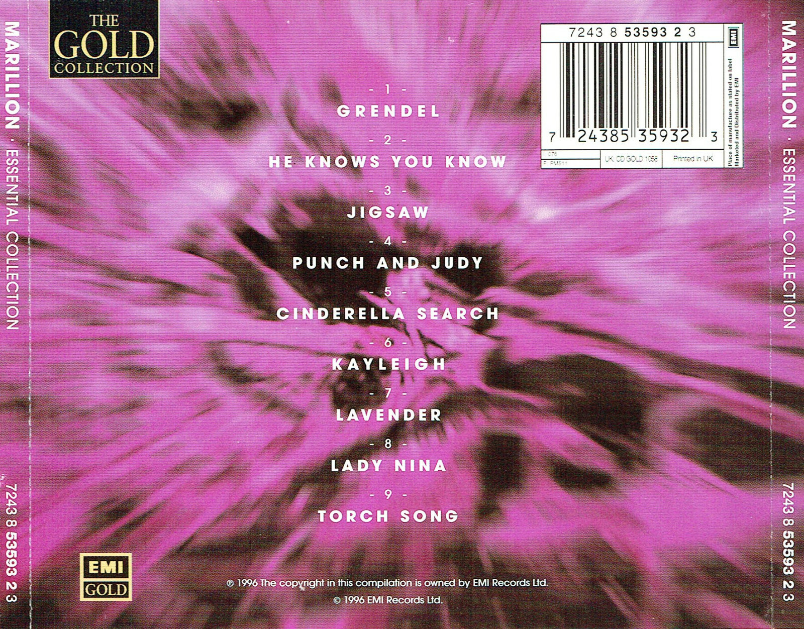 (CD) Marillion - Essential Collection - He Knows You Know, Kayleigh ...