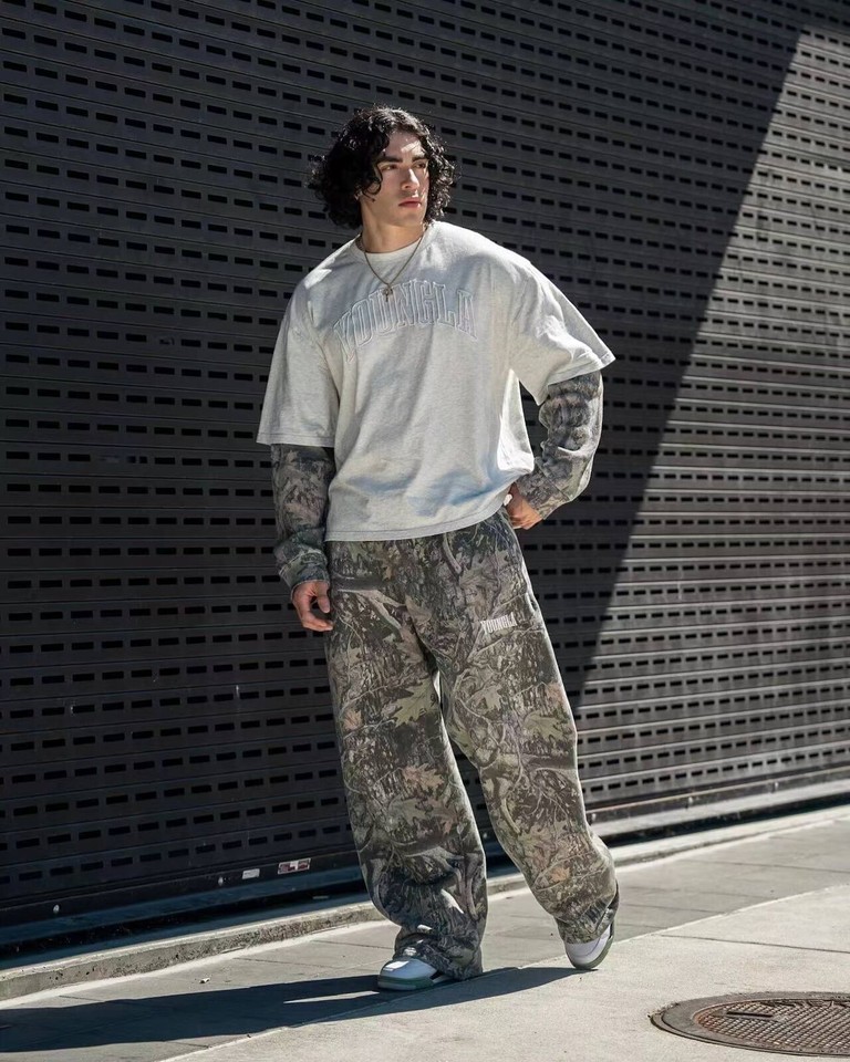 Youngla 2133-Tree Camo Baggy Sweats Jogging Comfort Sweatpants Joggers ...